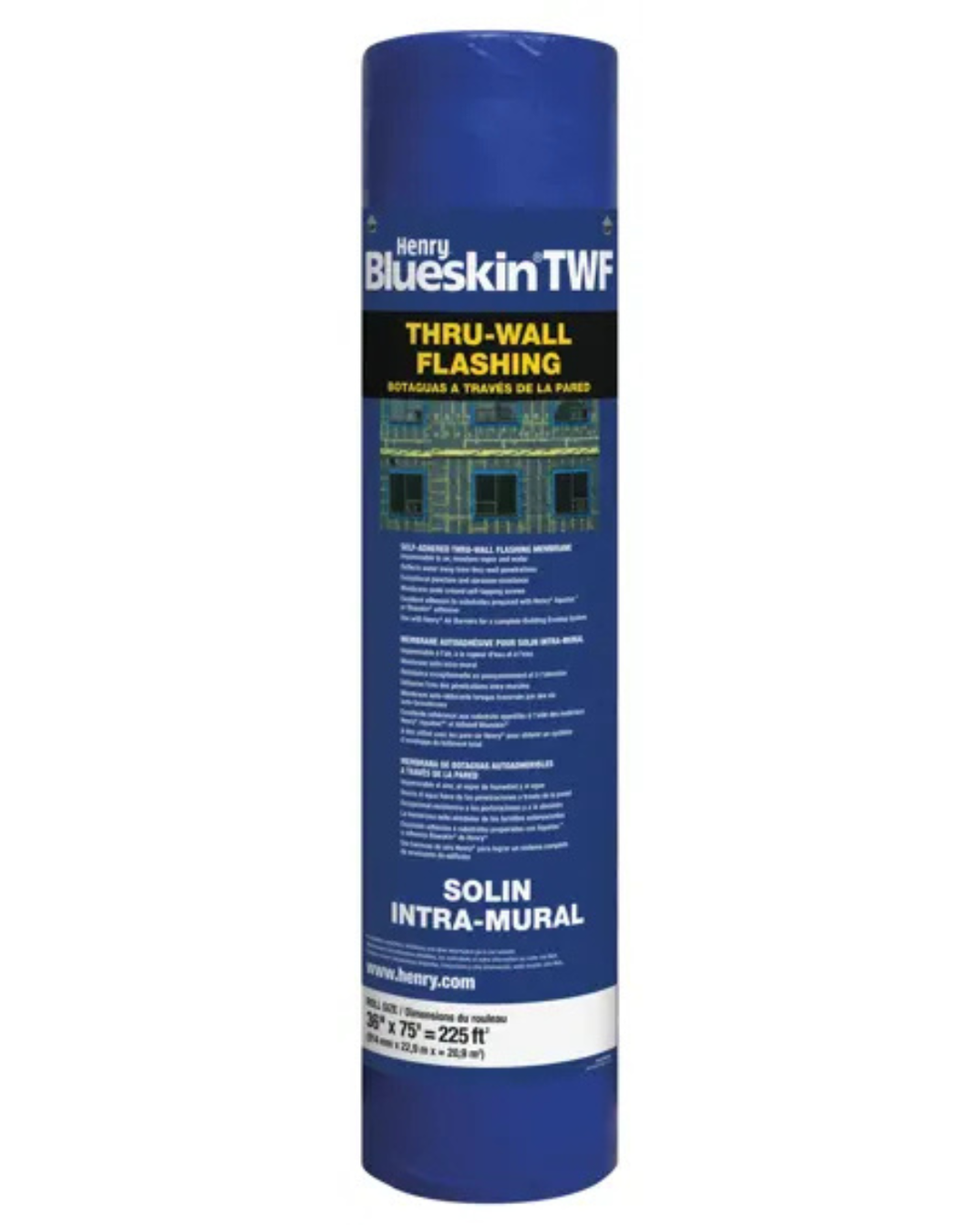 Henry Blueskin TWF Self-Adhesive Thru-Wall Flashing Membrane - 75' Rol ...