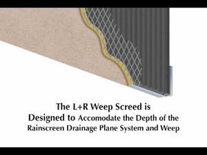 MTI L & R Weep Screed 4' Long (80 Linear Feet/Tube) — MasonryDirect.com